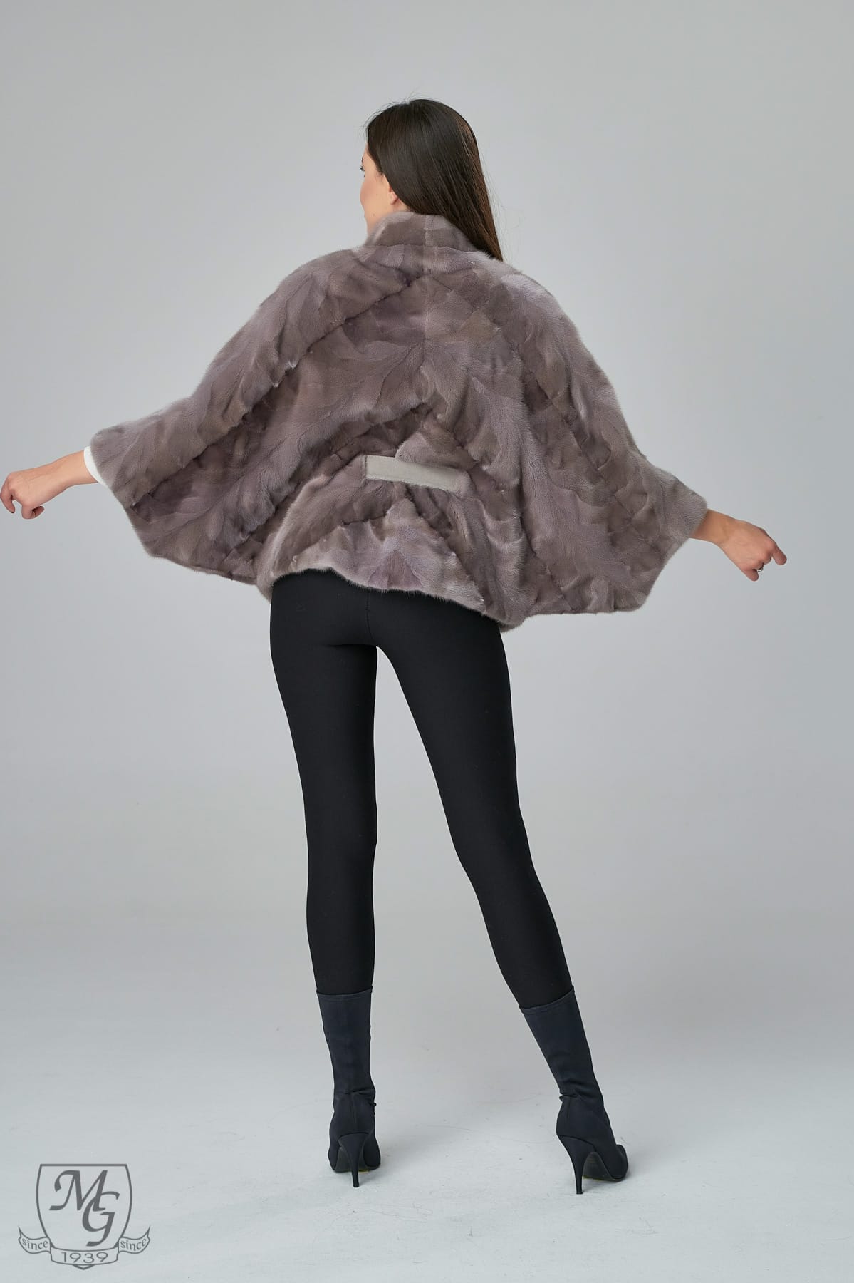 Jacheta din vizon / nurca gri 5092 - Casa de blanuri MG